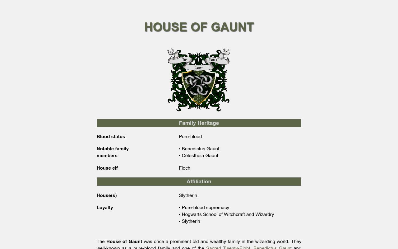 House of Gaunt